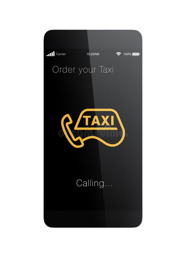 Taxi Order App for Smart Phone Concept Stock Illustration ...