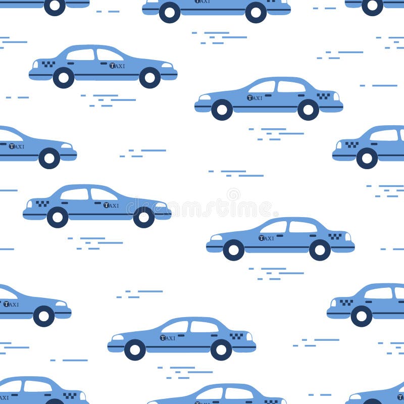 Taxi pattern. stock vector. Illustration of call, road - 127900001