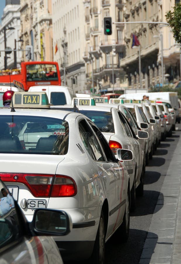 Taxi in private line stock image. Image of hour, urban - 1996033