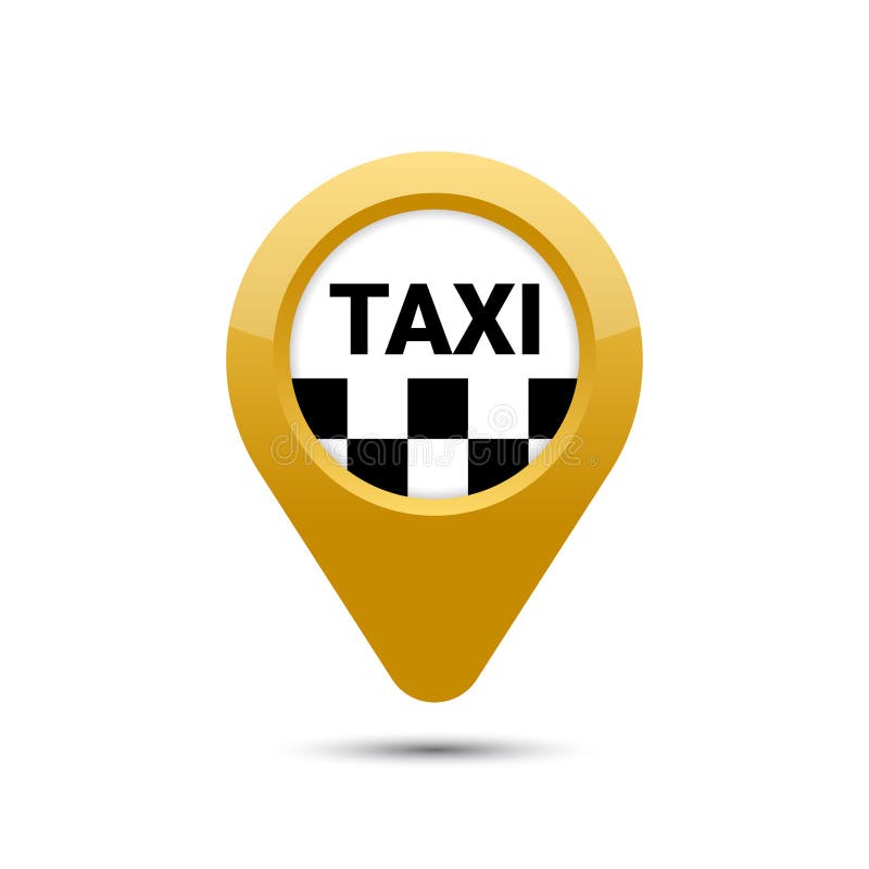 Taxi Service Locator Pin for Maps and Navigation Systems. UI Design ...