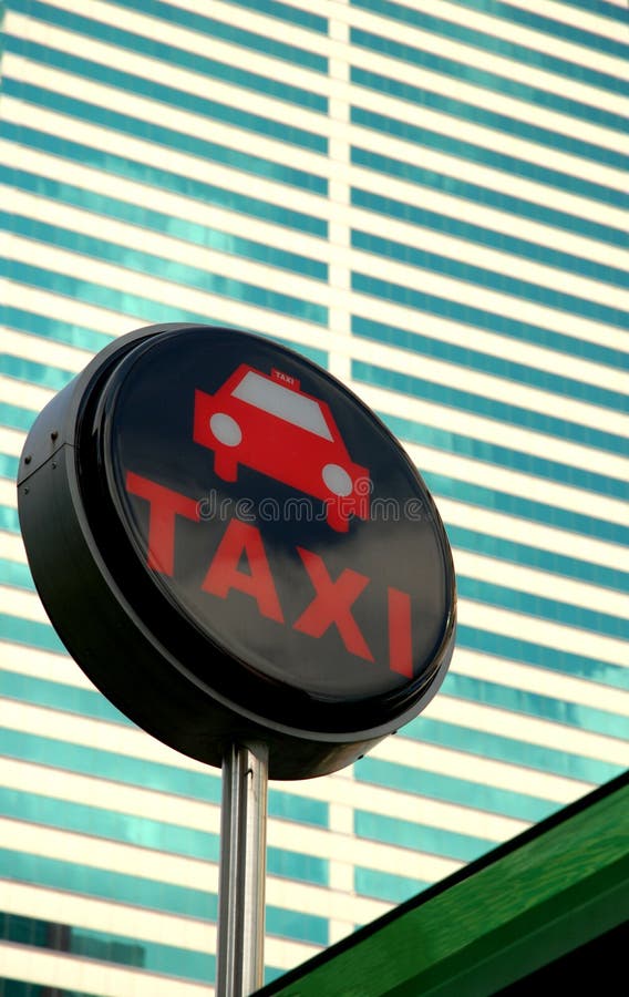 Taxi Sign stock image. Image of sign, station, modern - 10396087