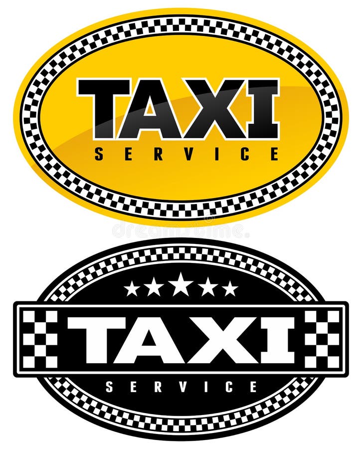 Taxi sign stock vector. Illustration of label, service - 25135949