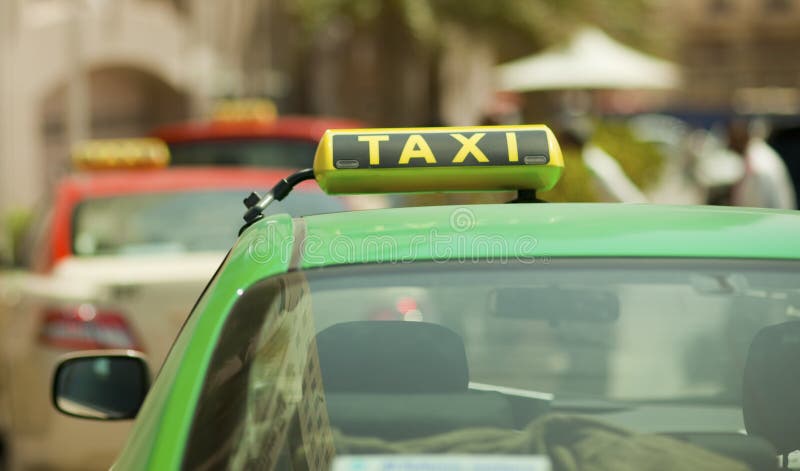 Taxi sign stock photo. Image of yellow, sign, transport - 26196544