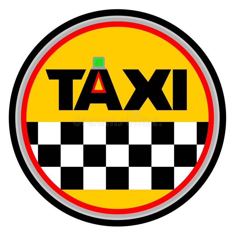 Taxi sign stock vector. Illustration of deliver, design - 26747408