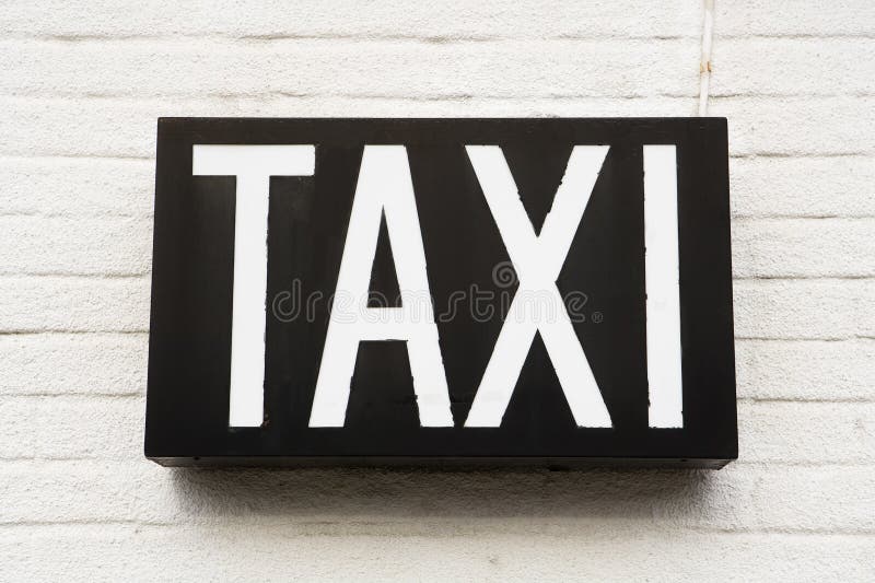 Taxi sign, Taxi Sign on a
