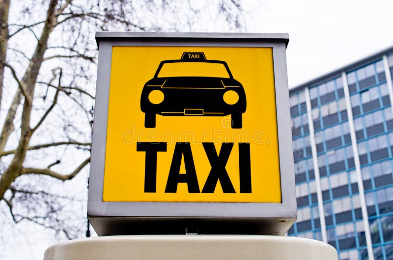 Taxi cab sign stock photo. Image of transport, symbol - 1580310