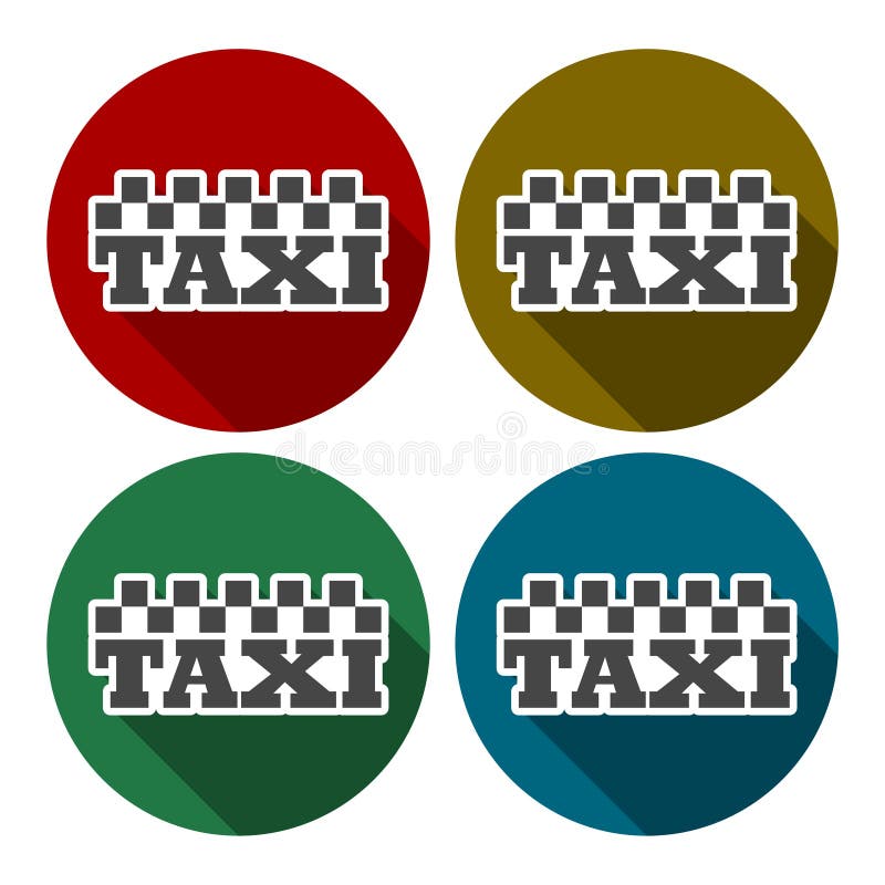 Taxi sign icon stock illustration. Illustration of fast - 128162049