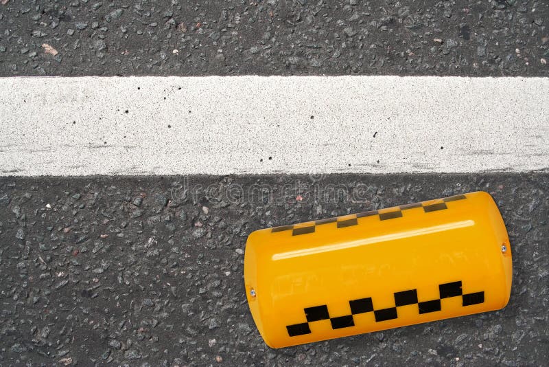 Taxi sign on the road stock image. Image of object, isolation - 49241415