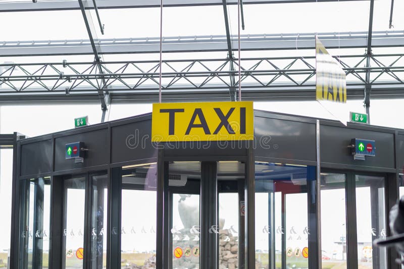 Taxi sign stock image. Image of airport, auto, outdoors - 56984579