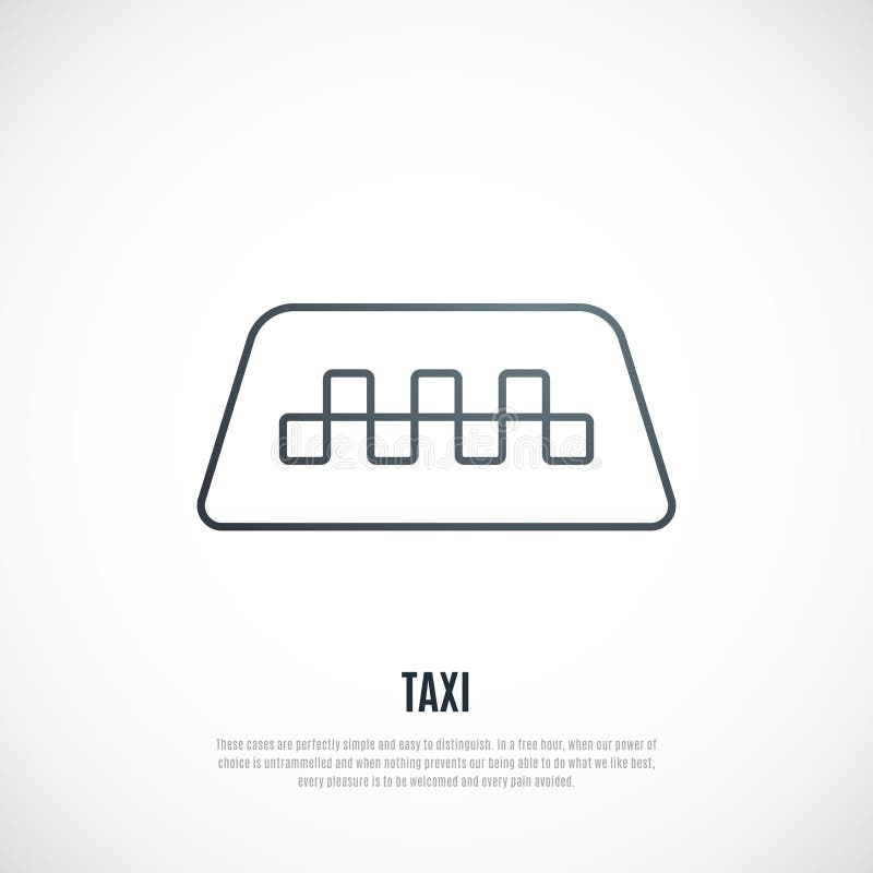 Taxi simple line emblem. stock illustration. Illustration of city ...