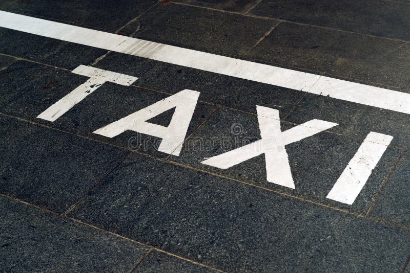 Taxi Stand Sign on the Road Stock Image - Image of traffic, symbol ...