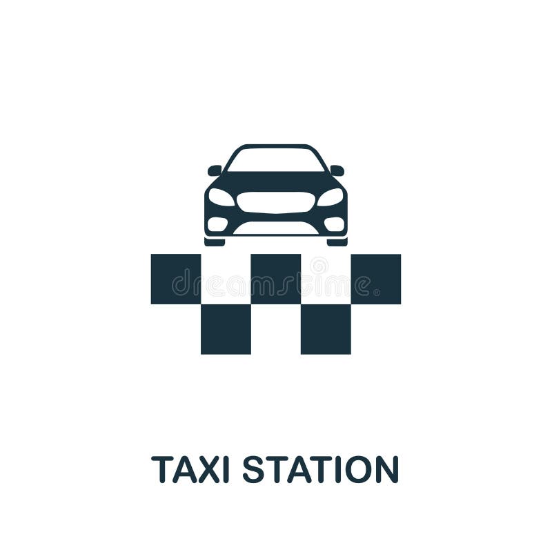 Taxi Station Icon. Creative Element Design from Icons Collection Stock ...