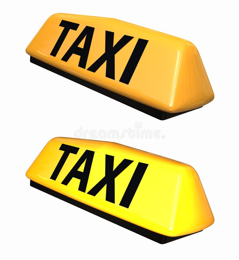 Taxi symbol 3d model stock illustration. Illustration of late - 12994962