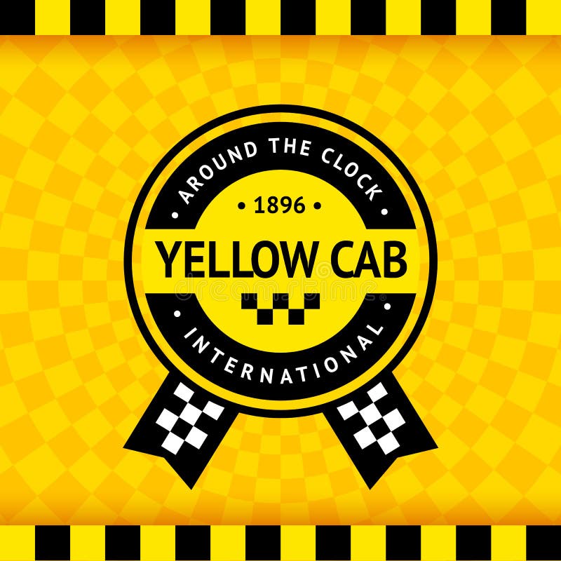 Taxi Cab Symbol on Background Stock Vector - Illustration of ribbon ...