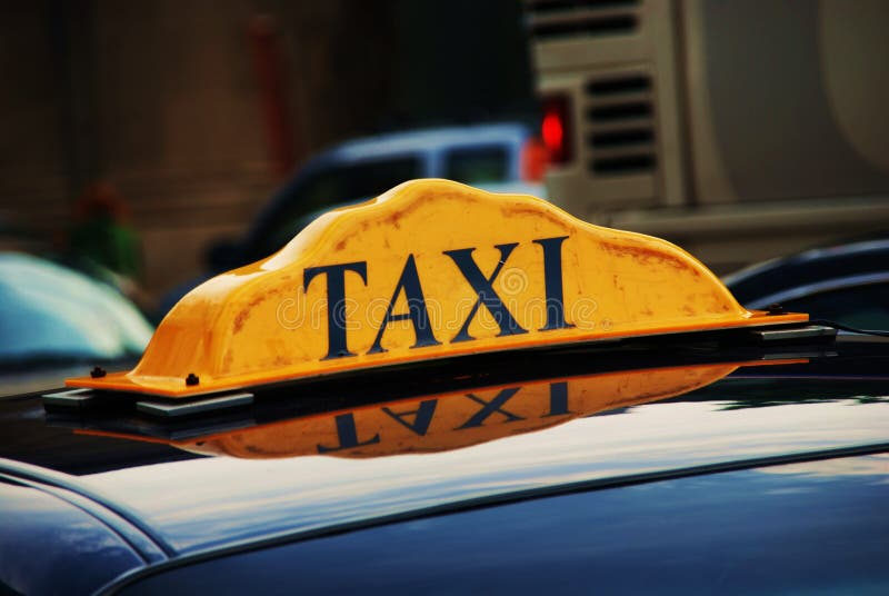 Taxi Waiting in Line for Passengers Stock Photo - Image of driver ...