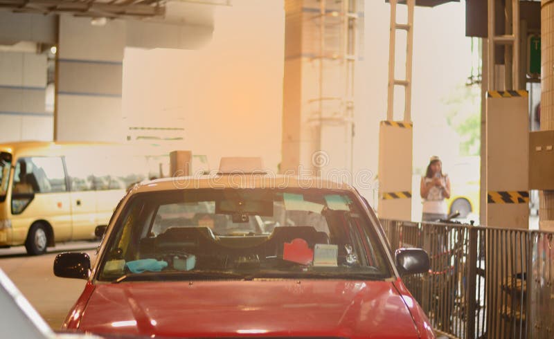 Taxi Waiting in Line for Passengers Stock Photo - Image of driver ...