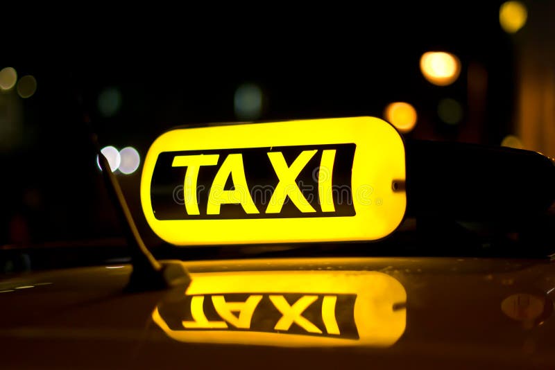 Taxi sign stock image. Image of transport, lift, sign - 188998931