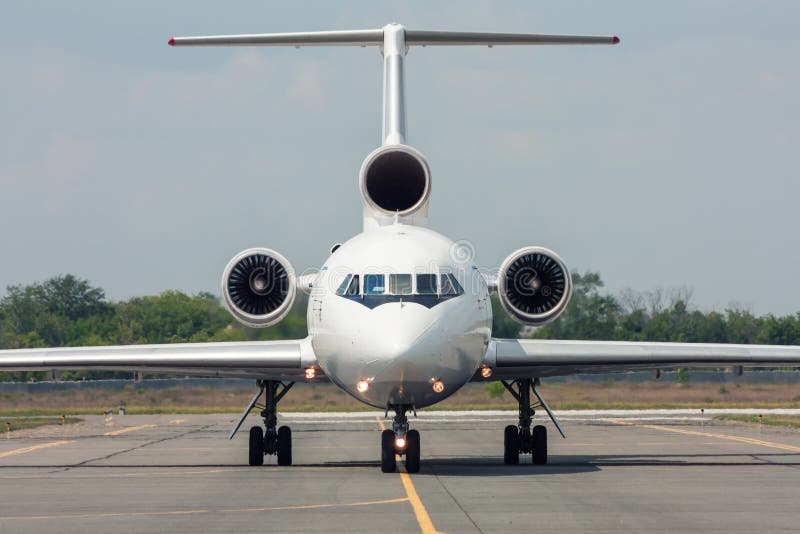 Taxiing Aircraft in a Small Airport Stock Photo - Image of taxiing ...