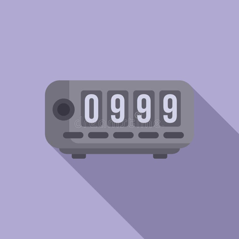 Taximeter Cab Control Icon Flat Vector. Vehicle Journey Control Stock ...