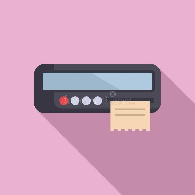 Taximeter Cab Paper Icon Flat Vector. Travel Service Stock Illustration ...