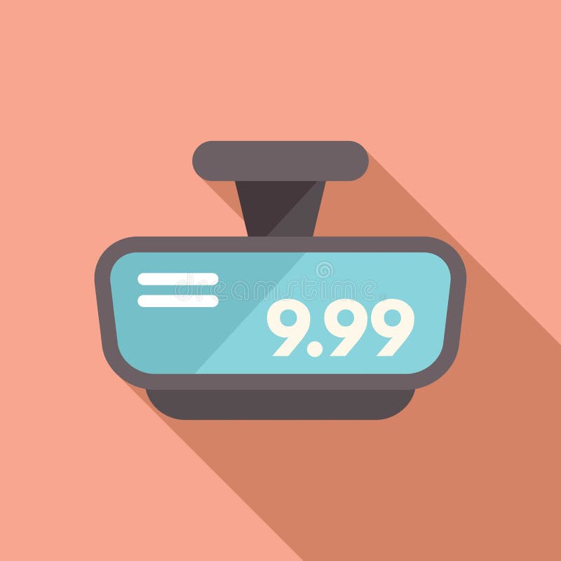 Taximeter Call Mirror Icon Flat Vector. Speed Service Stock ...