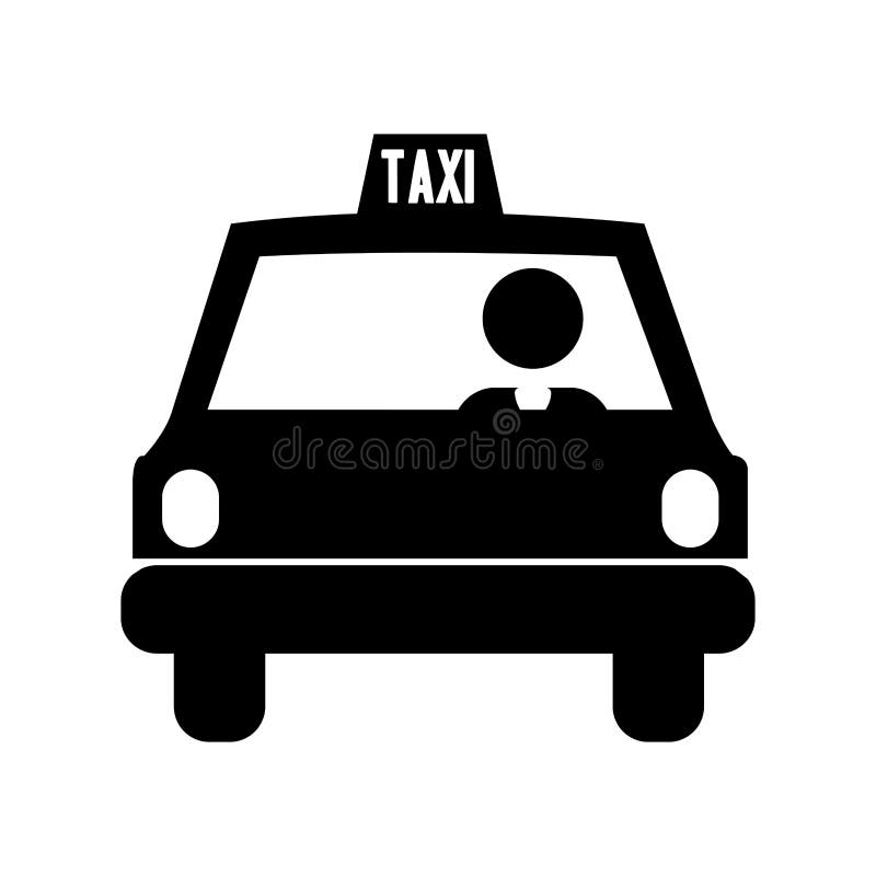 Taxipiktogramm-Ikonenbild vektor abbildung. Illustration von ...