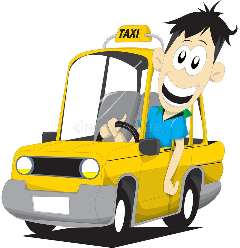 Taxista ilustración del vector. Ilustración de historieta - 14436793