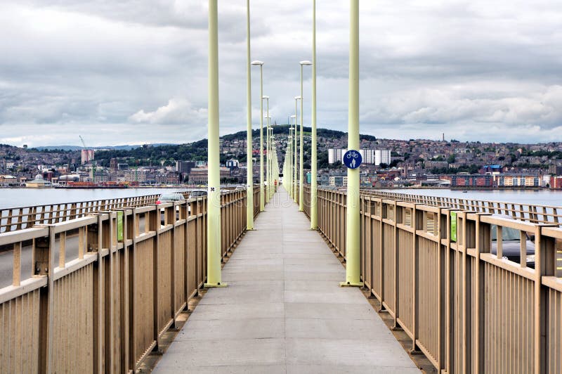 Tay Bridge Pedestrian Walkway Fotografering för Bildbyråer - Bild av ...