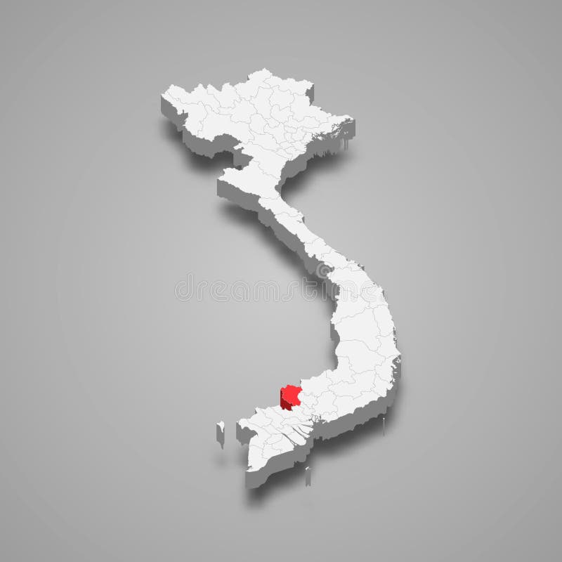 Tay Ninh Region Location within Vietnam 3d Map Stock Vector ...
