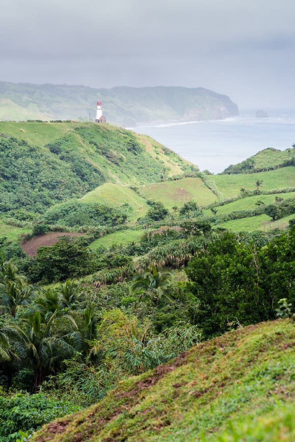 Tayid Lighthouse in Mahatao, Batanes, Philippines Stock Photo - Image ...