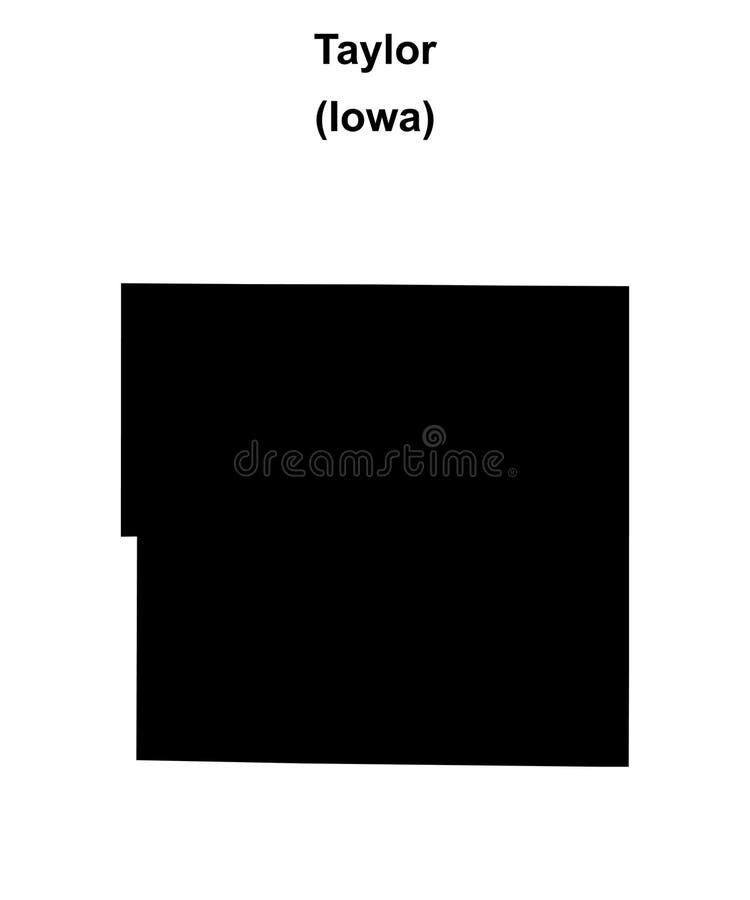Taylor outline map stock illustration. Illustration of cartography ...
