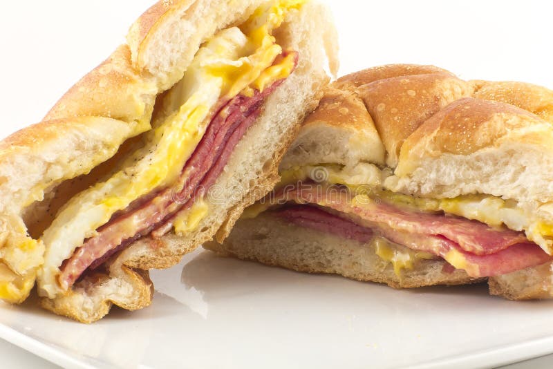 Panino Per La Colazione Taylor Ham Fotografia Stock - Immagine di ...