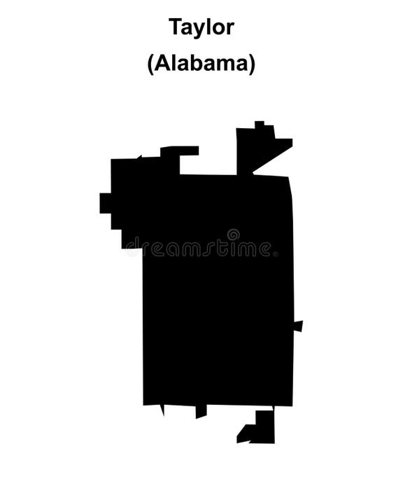 Taylor outline map stock illustration. Illustration of region - 385904246