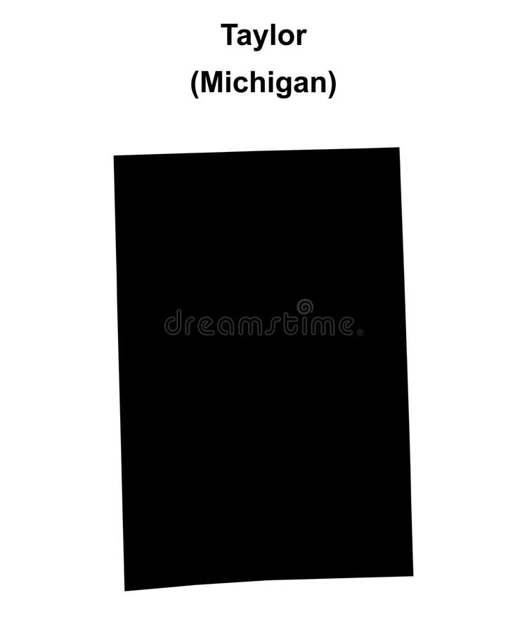 Taylor outline map stock vector. Illustration of area - 357340493