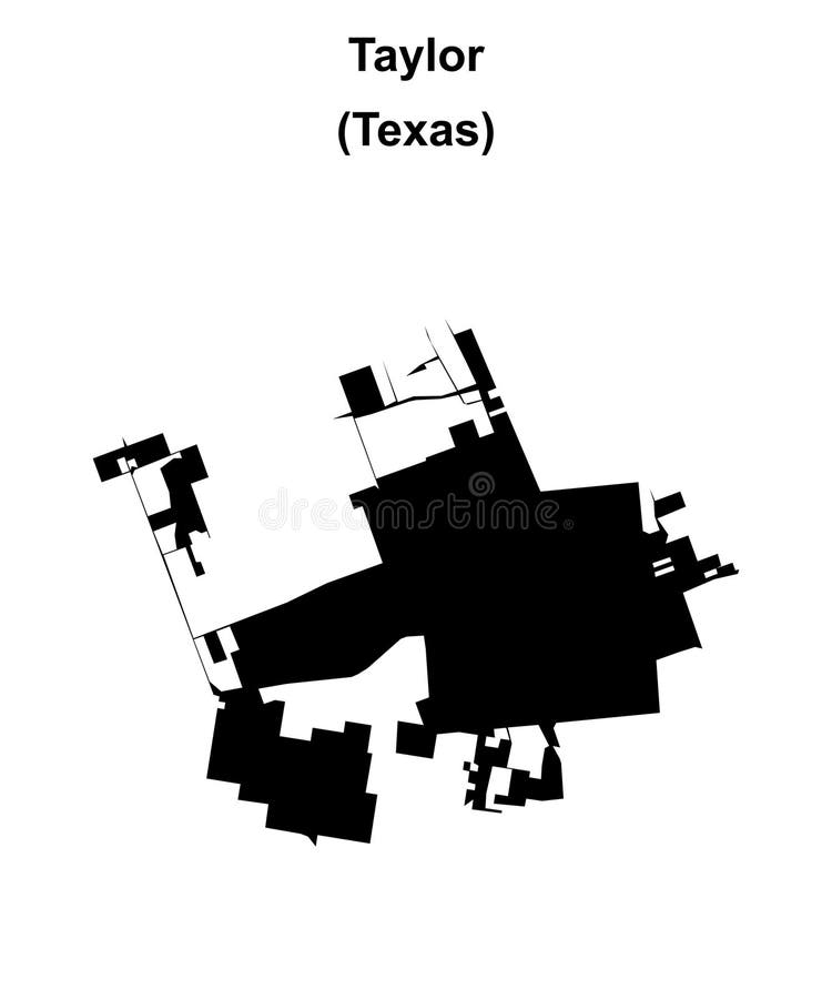 Taylor outline map stock vector. Illustration of boundary - 357649840