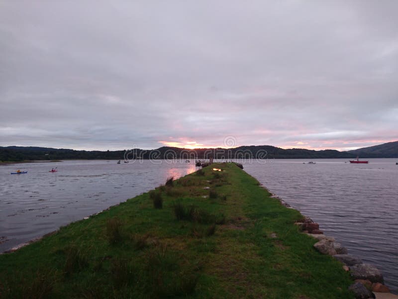 Taynuilt pier stock photo. Image of pier, overcast, taynuilt - 118616026