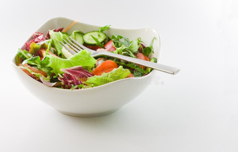 Tazón De Fuente De Ensalada Foto de archivo - Imagen de travieso ...