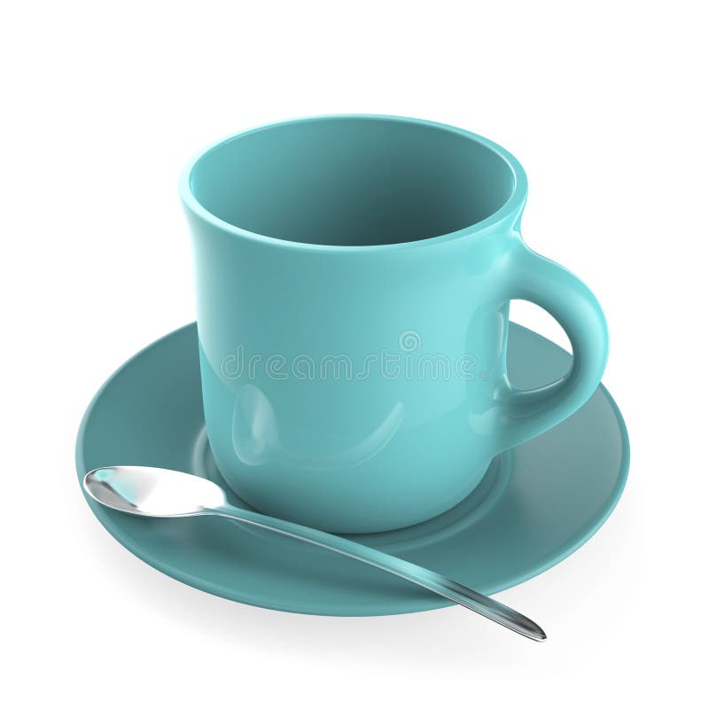 Taza De Café De La Turquesa Stock de ilustración - Ilustración de ...