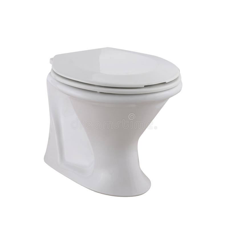 Taza Del Inodoro Blanca, Aislada En Blanco Foto de archivo - Imagen de ...