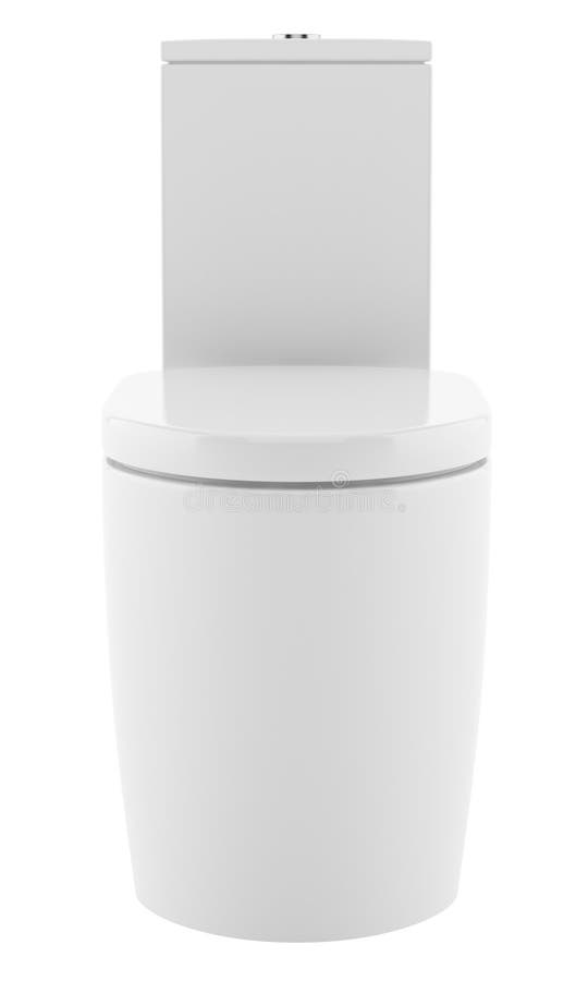 Taza Del Inodoro Derecha Moderna Aislada En Blanco Foto de archivo ...