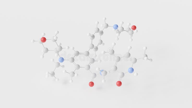 Tazemetostat Molecule 3d, Molecular Structure, Ball and Stick Model ...