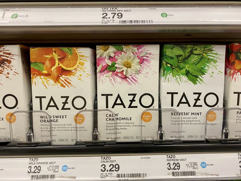 Tazo Tea Boxes on Store Shelf Editorial Image - Image of sweet, classic ...