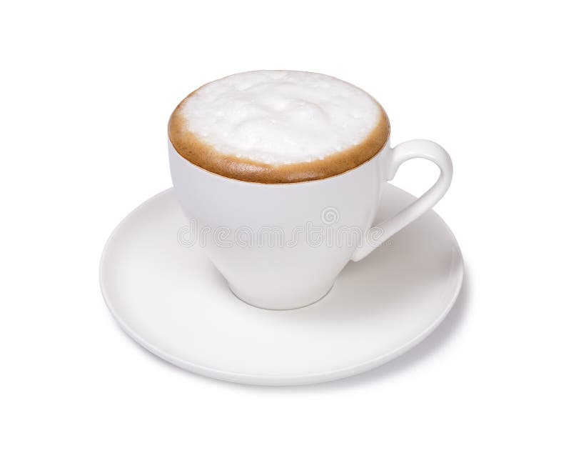 Tazza Di Cappuccino Isolata Fotografia Stock - Immagine di isolato ...
