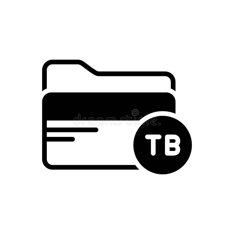 Black Solid Icon for Tb, Folder and Multimedia Stock Vector ...