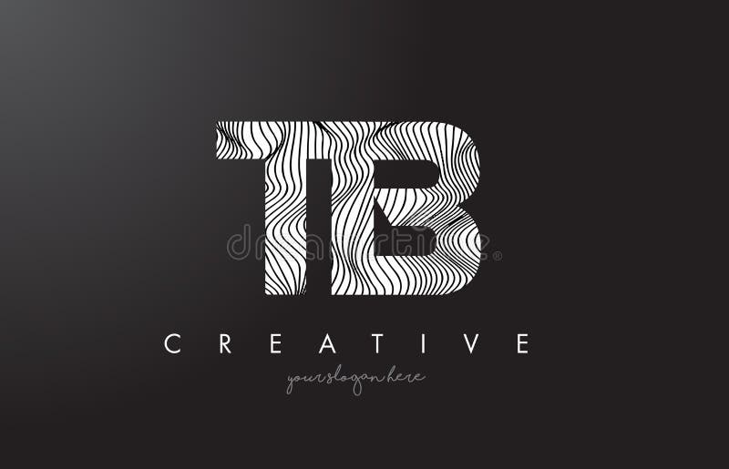 TB T B Letter Logo with Zebra Lines Texture Design Vector. Stock Vector ...