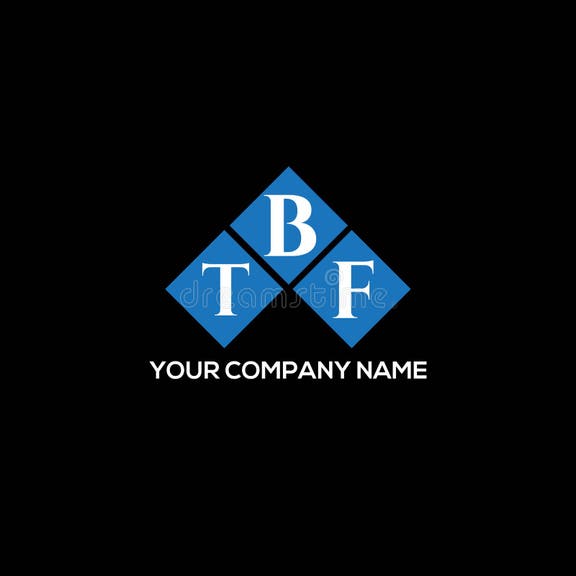 TBF Letter Logo Design on BLACK Background. TBF Creative Initials ...