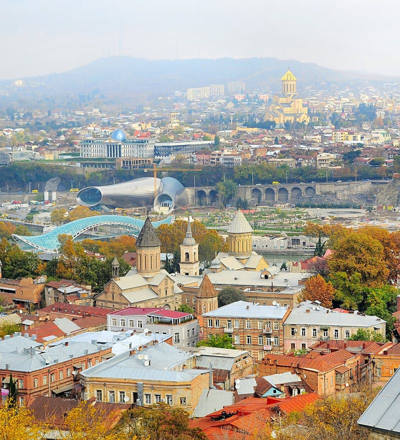 Tbilisi cityscape stock image. Image of capital, church - 38293597