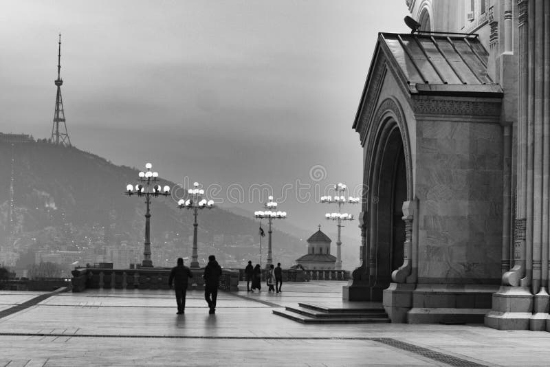 TBILISI, GEORGIA - January 23, 2023 : Holy Trinity Cathedral in Tbilisi ...