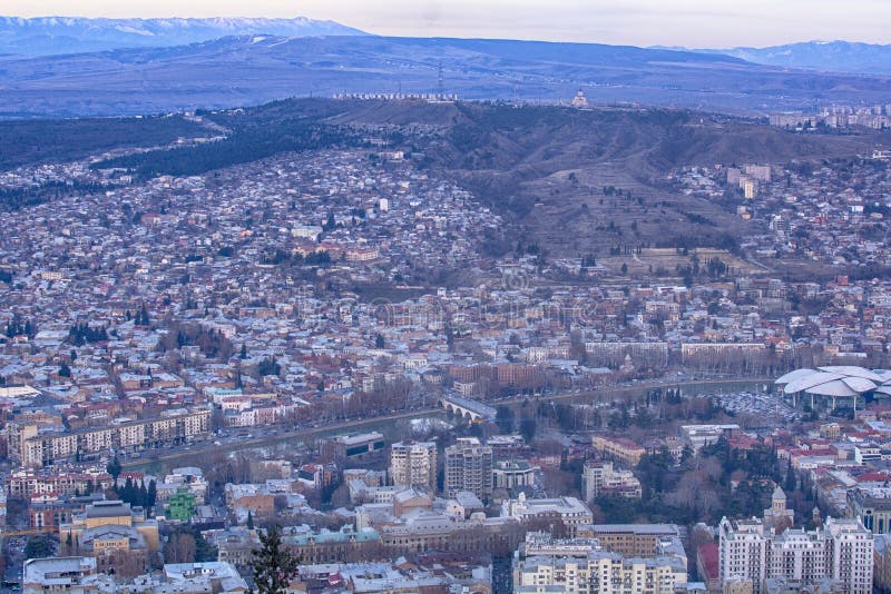 Tbilisi, Georgia - January 30, 2023 : Top View of Tbilisi Editorial ...