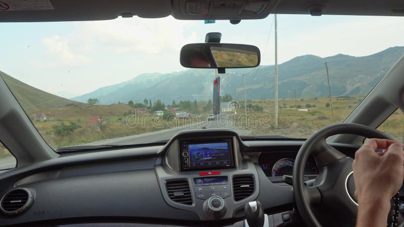 Inside a Car. a GPS Module is on Stock Image - Image of mountains ...